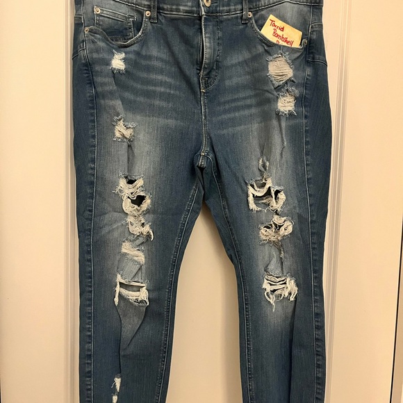 torrid | Jeans | Torrid Distressed Light Blue Skinny Jeans Bombshell 2 ...